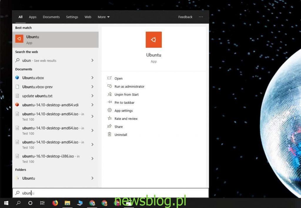 Jak otworzyć powłokę Linux w folderze w systemie Windows 10