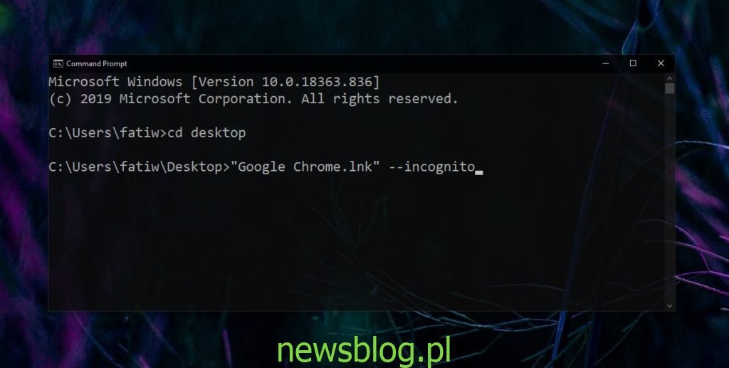 Jak używać przełącznika wiersza poleceń w systemie Windows 10 Jak używać przełącznika wiersza poleceń w systemie Windows 10