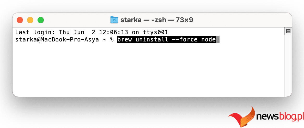 Jak odinstalować Node.js z komputera Mac